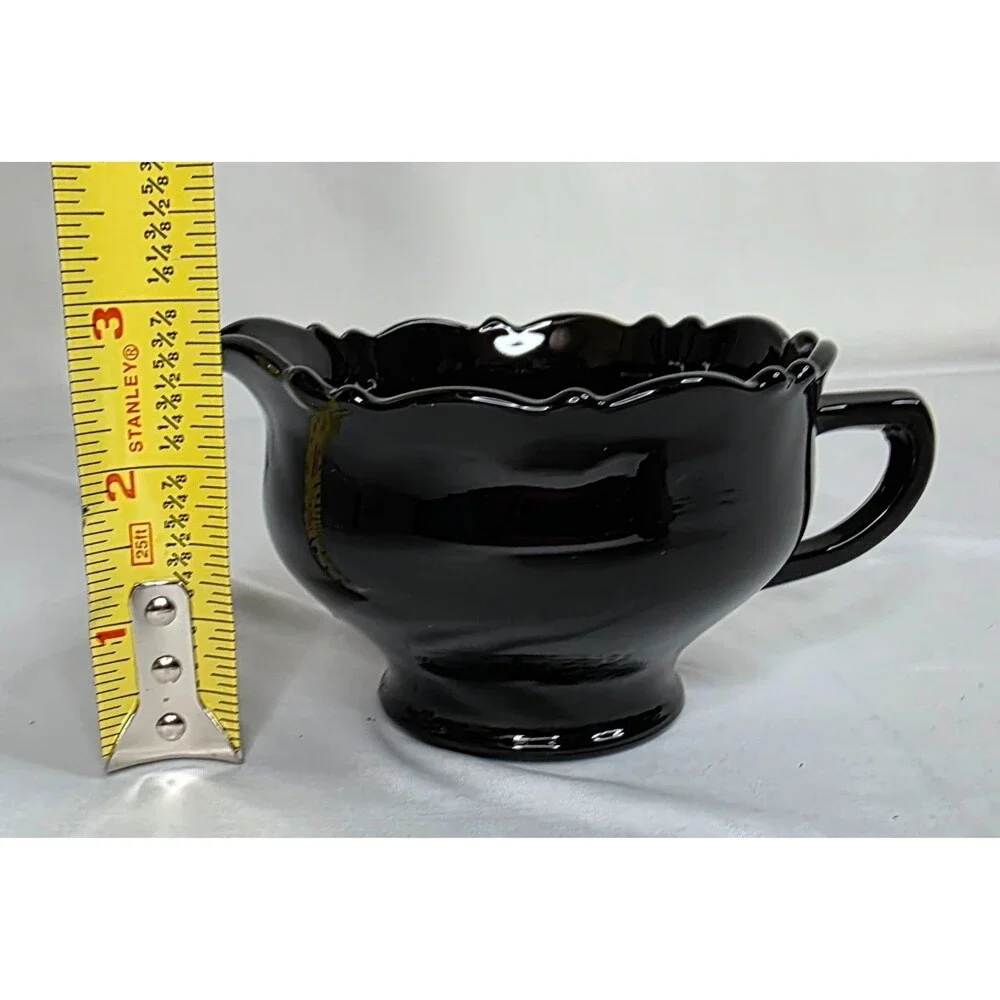 L.E. Smith | Dining | Le Smith Black Amethyst Cream Sugar Set Mt ...